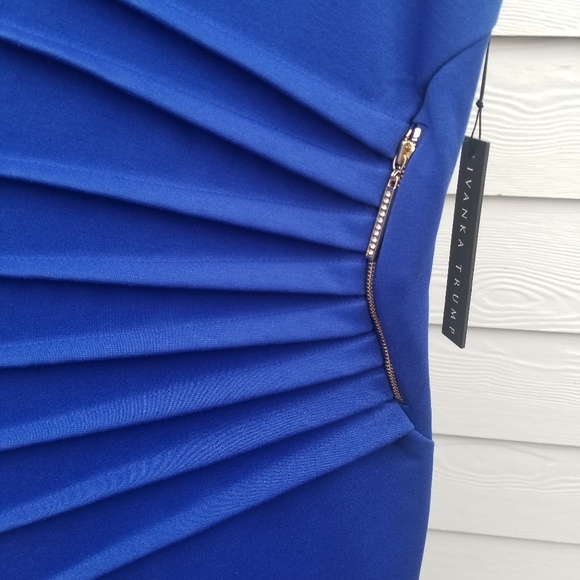 Ivanka Trump | Dresses | Nwt Sz 8 Ivanka Trump Blue Sunburst Dress ...
